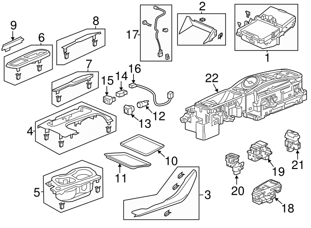 2015-2017 Acura Switch Assembly, Ids Mode 35720-TZ3-A11 | OEM Parts Online