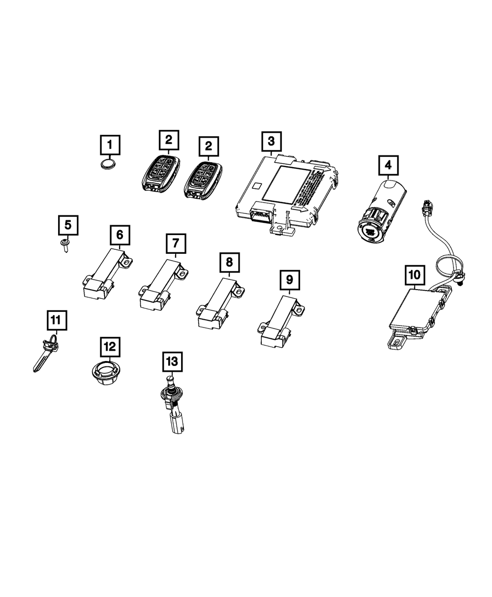 5066241AB - Key fob battery CR2032 2004-2025 Mopar | Mopar Wholesale Parts