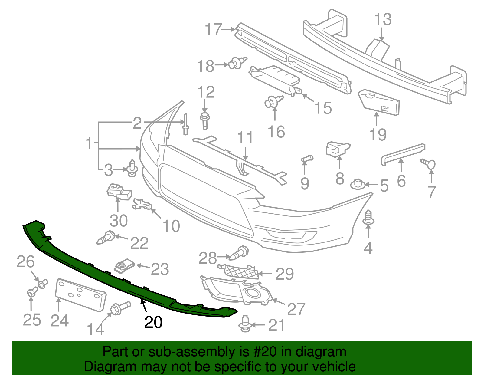 6512A126 - Lower Deflector 2008-2015 Mitsubishi Lancer | Mitsubishi ...