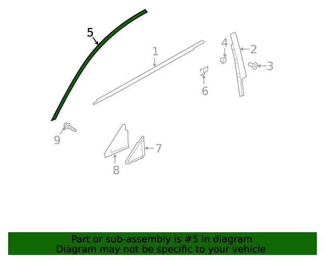 4K0-837-644-A-T94 - Door Reveal Molding 2019-2024 Audi ...