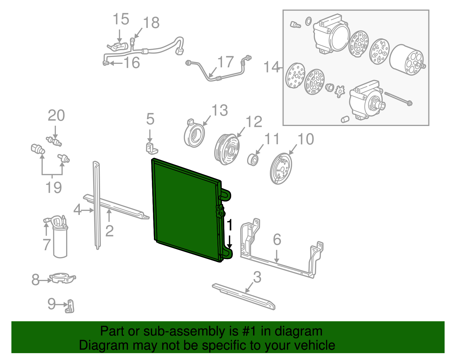 1F70-61-480A - A/C Condenser 2001-2009 Mazda B4000 | Florida Mazda Parts