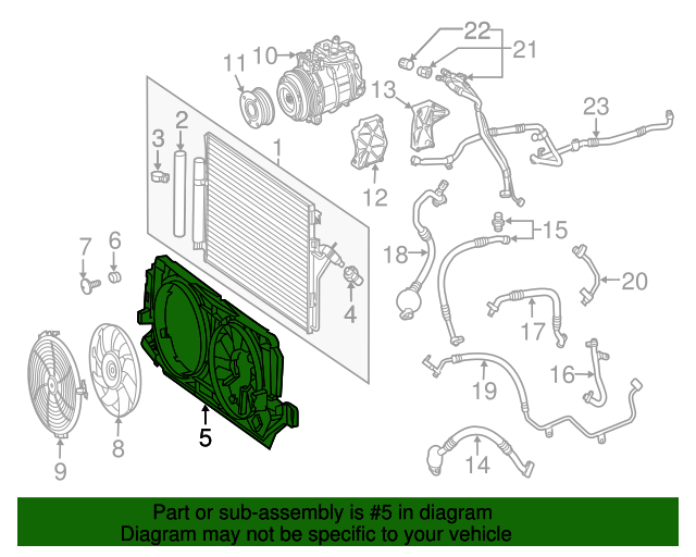 906-505-14-55 - Fan Shroud 2010-2018 Mercedes-Benz | Mercedes-Benz USA ...