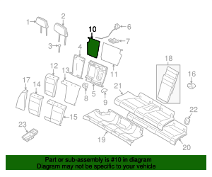 52-20-2-996-376 - Seat Back Panel - 2008-2013 BMW | BMW Parts Exchange