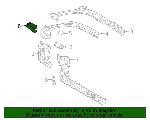 4K0-809-109-A - Fender Rail Mount Plate 2019-2024 Audi | Audi OEM Parts