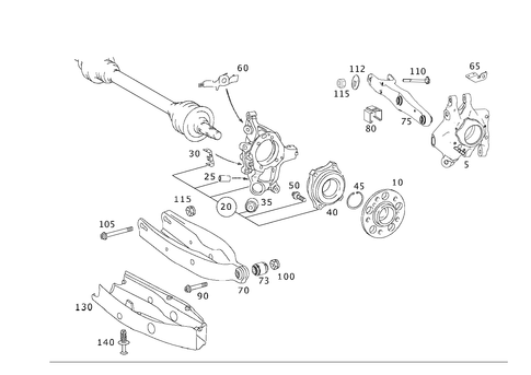 Rear Axle Mount for 1998 Mercedes-Benz SL 600 | Mercedes-Benz USA Parts