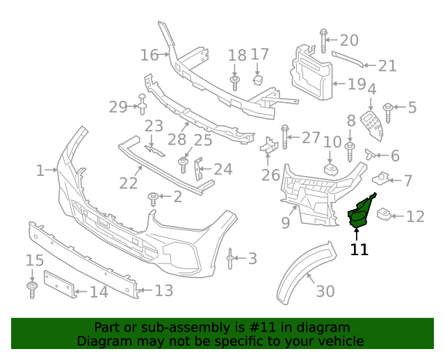 51118089502 - 2019-2023 BMW X5 Duct (51-11-8-089-502) | BMW of South ...