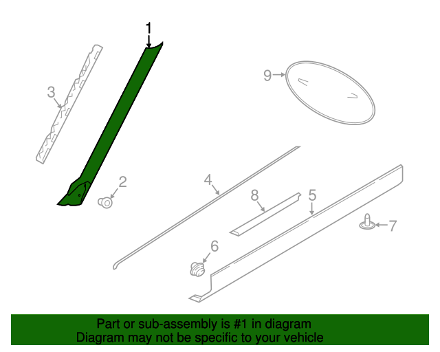 2017-2023 Land Rover Discovery Pillar Molding LR148855 | OEM Parts Online