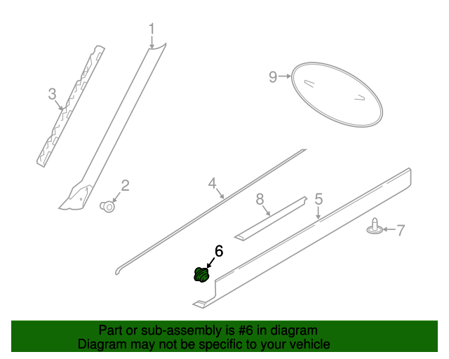 2017-2023 Land Rover Rocker Molding Clip LR078957 | LandRoverParamusParts