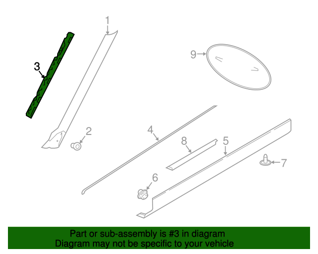 Genuine OEM Pillar Molding Retainer Strip Part# LR106792 Fits 2017-2023 ...