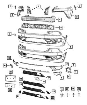 2014-2018 Jeep Cherokee Applique Retainer 68191695AB | My Mopar Parts