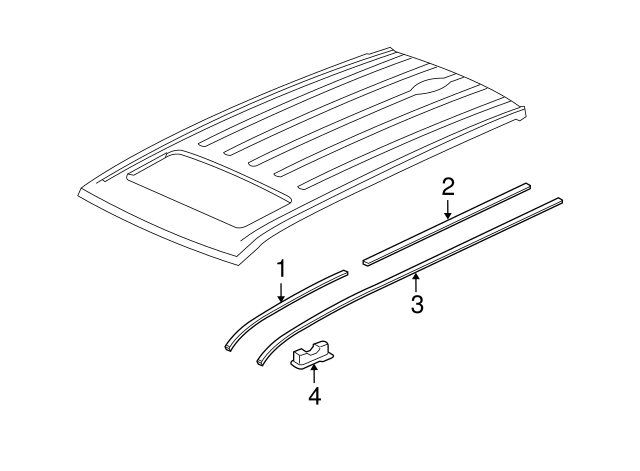 74316-SZA-A02ZB - Molding Assembly L Roof *NH68* (Black Gloss 10 ...