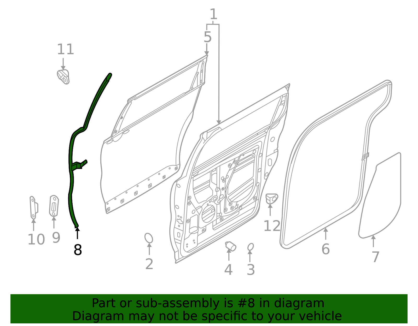 2022-2025 Kia Carnival Sliding Door Weatherstrip 83855-R0000 ...