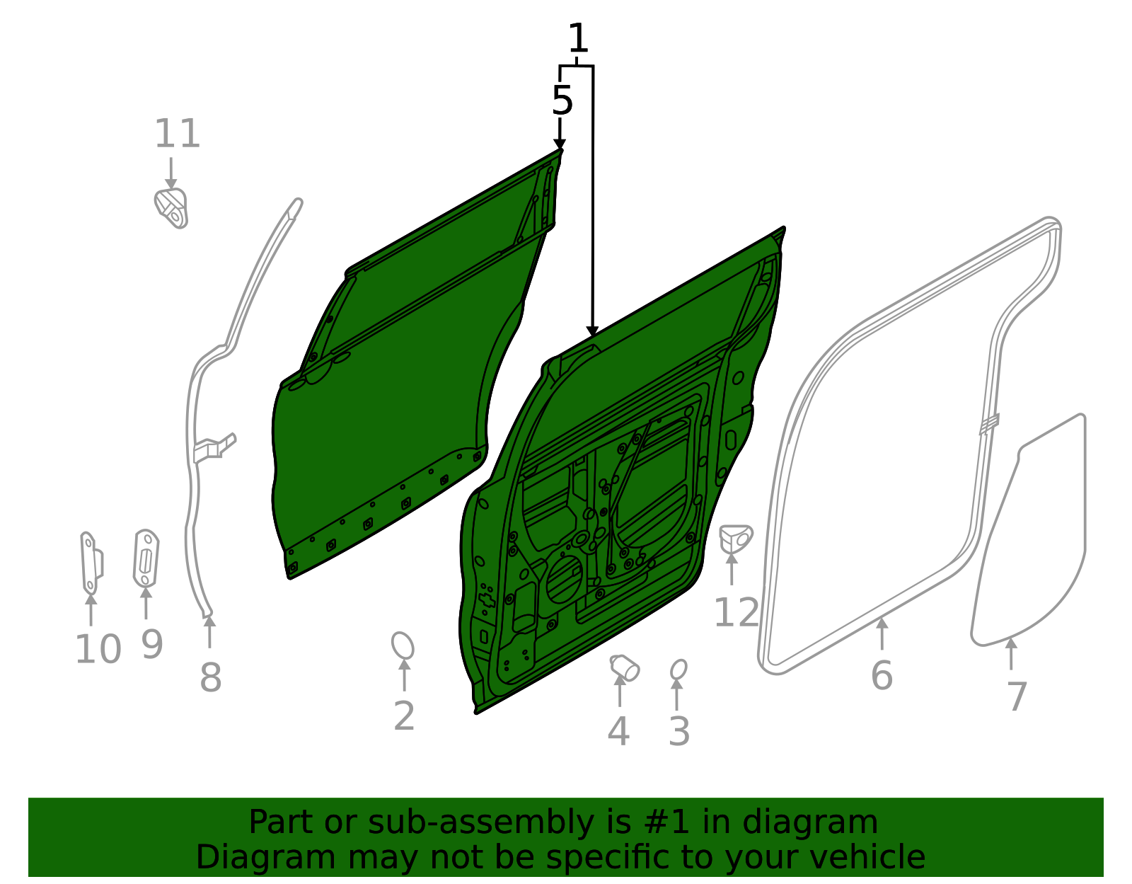 2022-2025 Kia Carnival Door Shell 77004-R0010 | QuirkParts