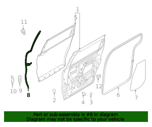2022-2024 Kia Carnival Front Weather-Strip 83865-R0000 | Kia Automotive ...