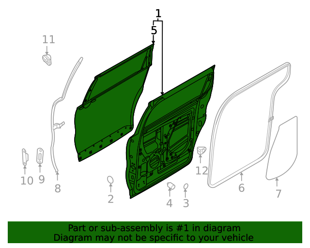 2022-2024 Kia Carnival Door Shell 77004-R0010 | TascaParts.com