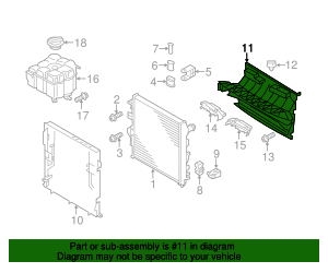 7P6-121-293-E - Cooling Duct - 2011-2016 Volkswagen Touareg | VW Direct ...