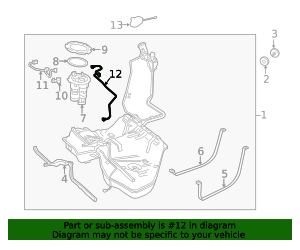 222-470-12-64 - Feed Line 2015-2021 Mercedes-Benz | Mercedes-Benz USA Parts