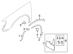 1993-2017 Volkswagen Wheel Opening Molding Clamp N-905-319-02 | OEM ...