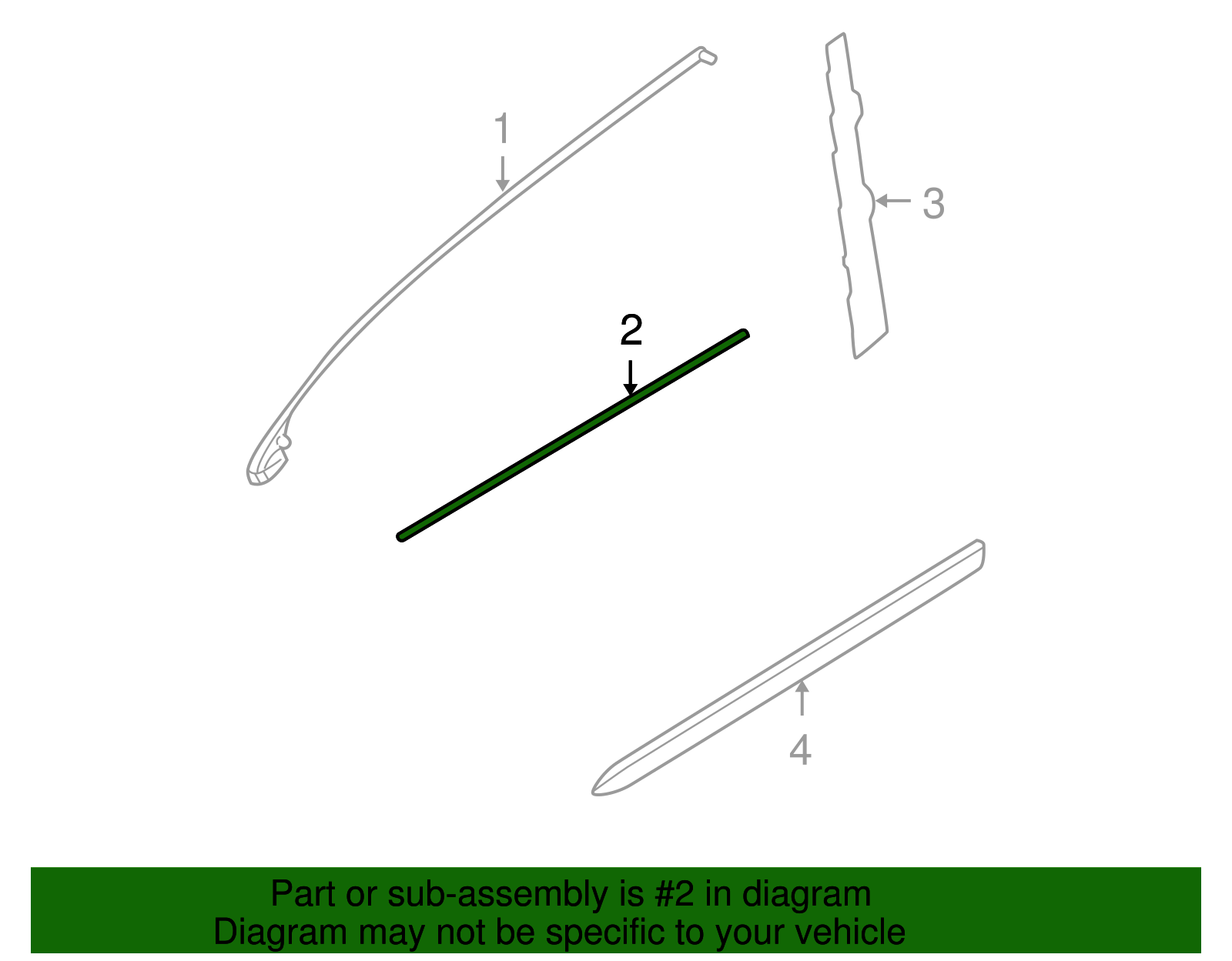 2000-2003 Nissan Maxima Belt Weather-Strip 80820-2Y000 | Nissan Parts ...