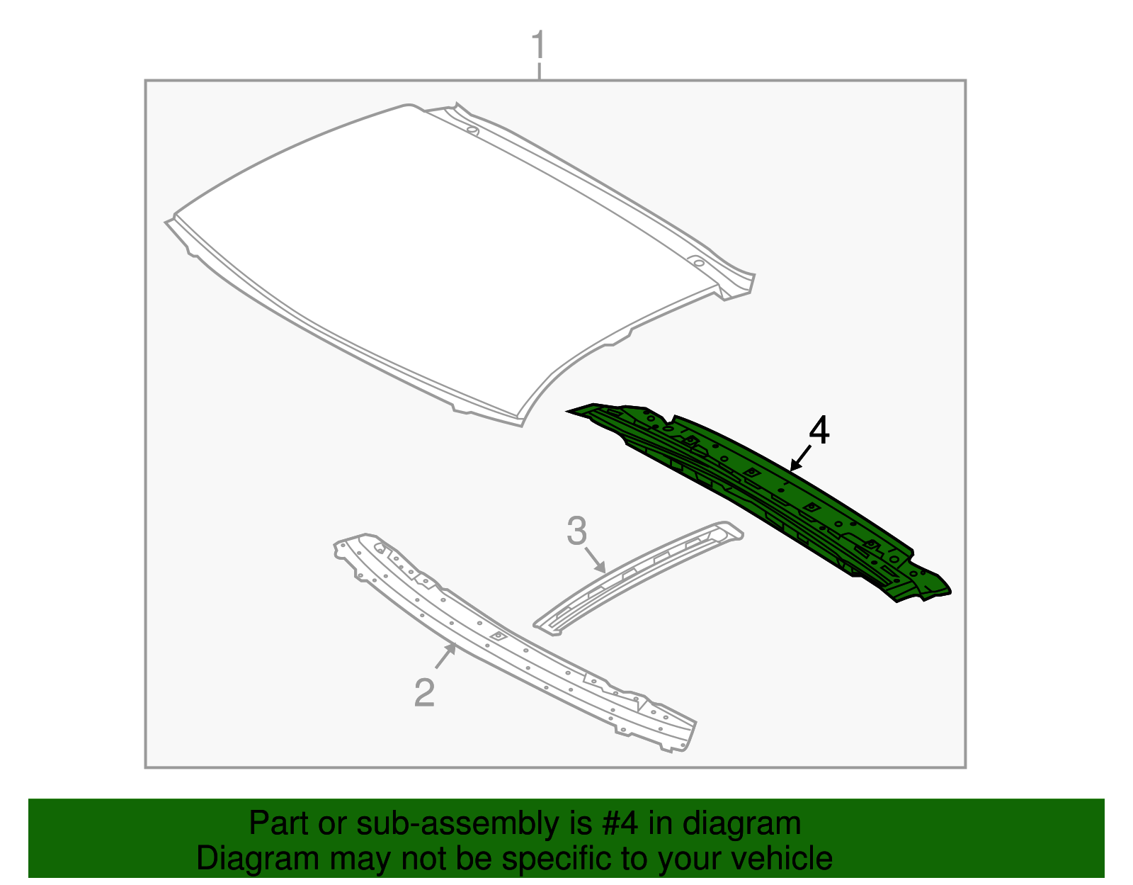 2009-2025 Nissan Rear Header 73230-1EA0A | Boro Nissan Parts