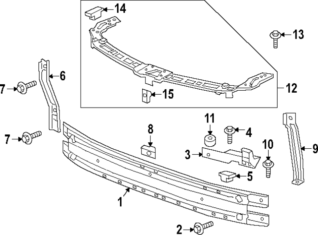 2023-2024 Chevrolet Blazer Front Passenger Side Bumper Fascia Center ...