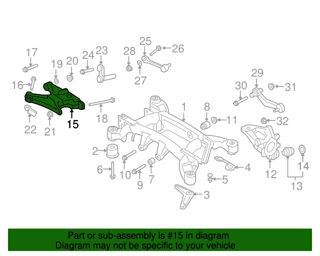 33326770951 - 2007-2019 BMW Lower Control Arm (33-32-6-770-951) | BMW ...