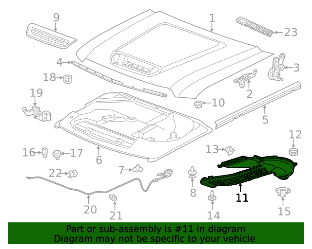 2017-2019 GMC Front Intake Air Duct 84167144 GM | GMPartsDirect.com