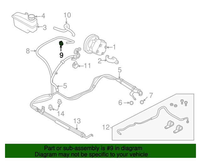 2005-2011 Volvo XC90 Return Line Clamp 988022 | TascaParts.com