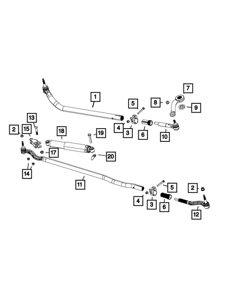 Steering Linkage, and Steering Shock for 2018 Jeep Wrangler | Mopar.com ...