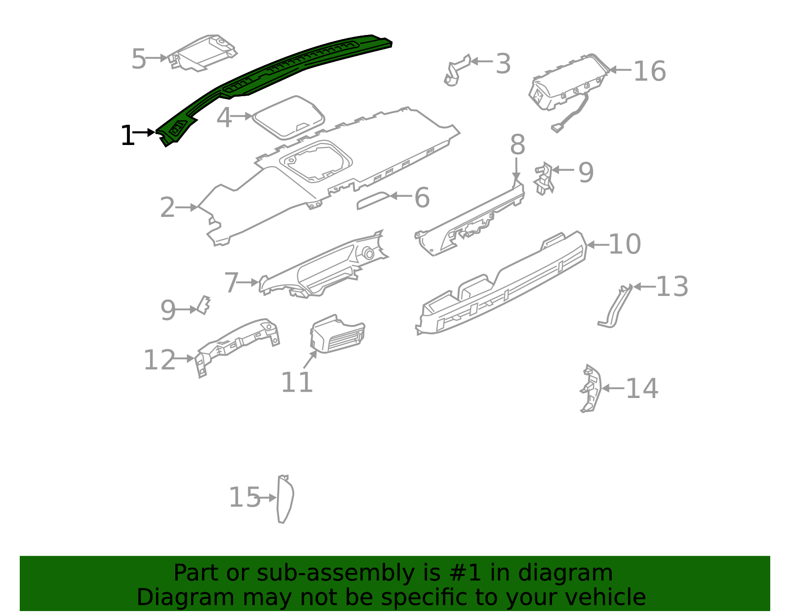 LJ7Z-78044E82-AA - High-Quality Defroster Grille for 2020-2025 Lincoln ...