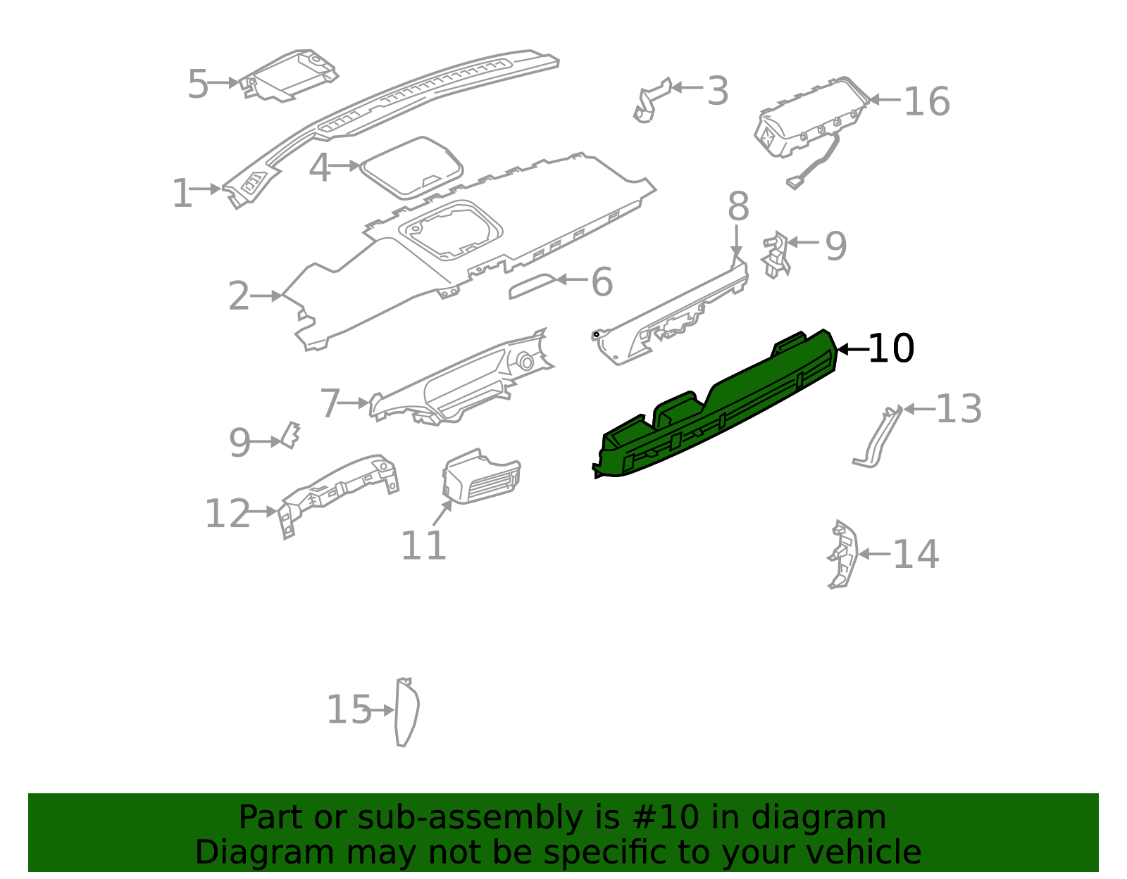 2023-2025 Lincoln Corsair Front Molding PJ7Z-7804338-AB | OEM Parts Online
