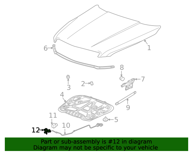 Hood Primary and Secondary Latch 85572118 GM | GMPartsDirect.com