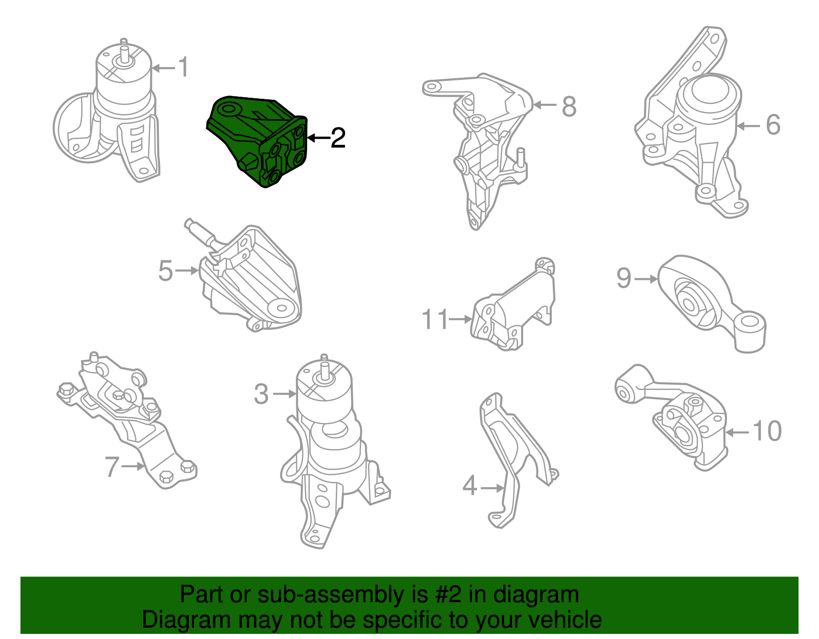 2007-2024 Nissan Front Mount Bracket 11274-JA100 | Ziegler Nissan of ...