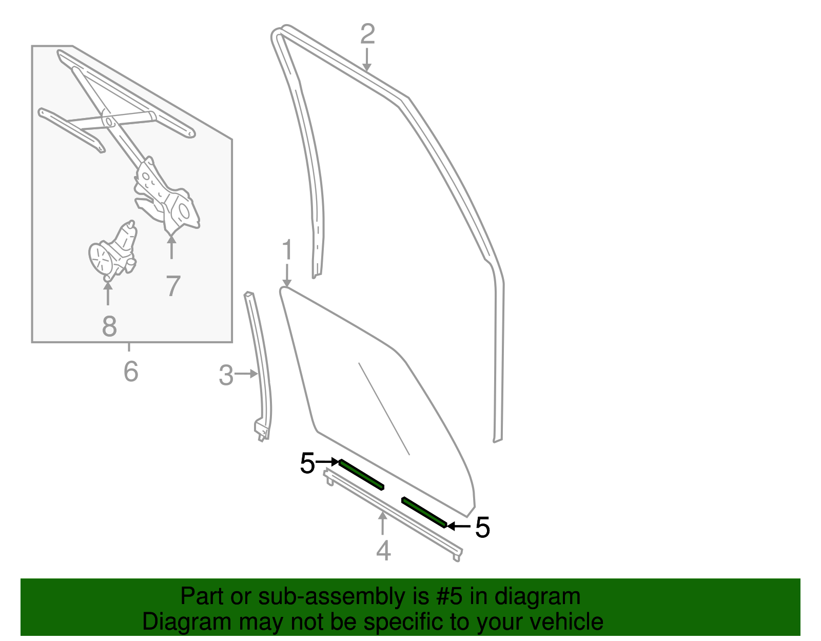 1989-2013 Suzuki | 1989-2013 Suzuki - Lower Channel Seal | 83691-60A00 ...