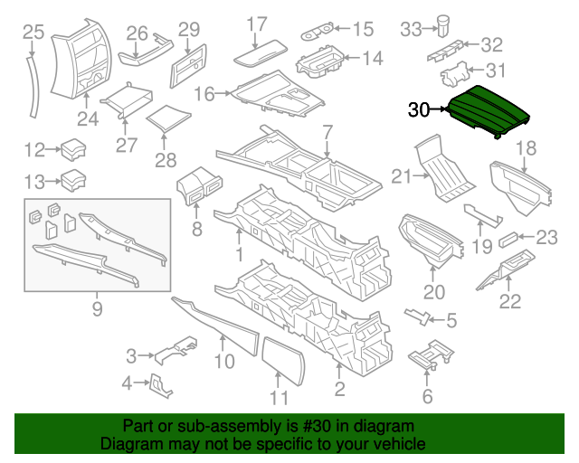 51169198903 - 2010-2017 BMW Armrest (51-16-9-198-903) | BMW of South ...