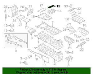 51-16-9-142-156 - Rubber insert, cup holder 2010-2017 BMW | AutoNation ...