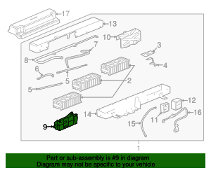 19118996 - Hybrid Drive Motor Battery Pack Control Module - 2007-2010 ...