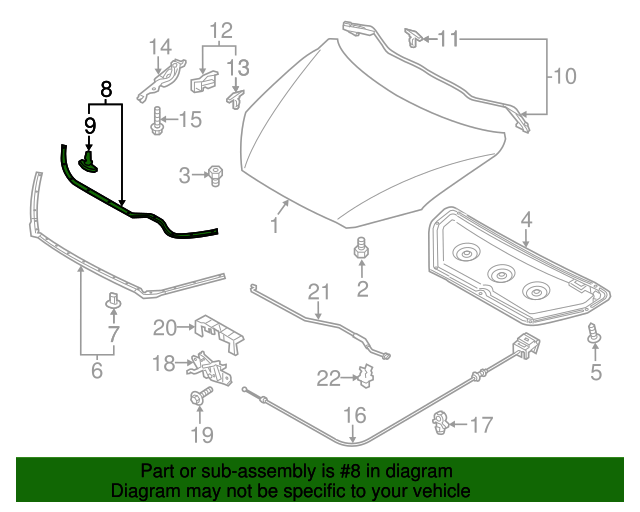 2013-2016 Mazda CX-5 Front Seal KD53-56-750A | RealMazdaParts.com
