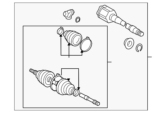 2011-2016 Toyota Sienna CV Axle (Right, Front) 43410-08201 | Toyota Parts Center