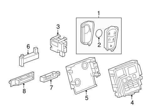 Keyless Entry Components for 2025 Cadillac XT5 | GMPartsDirect.com