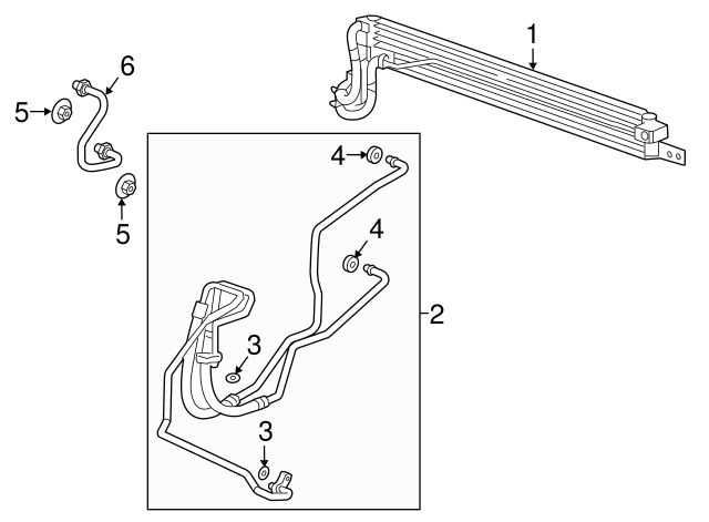 2016-2021 GM Automatic Transmission Oil Cooler Hose Assembly 42520228 ...