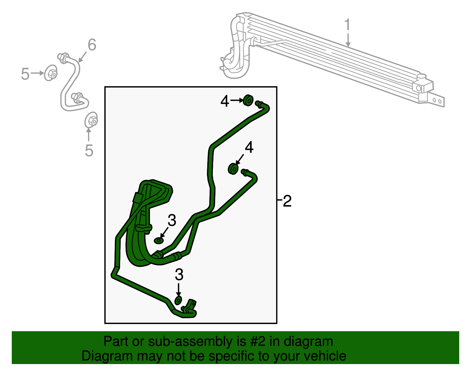 2016-2021 GM Automatic Transmission Oil Cooler Hose Assembly 42520228 ...