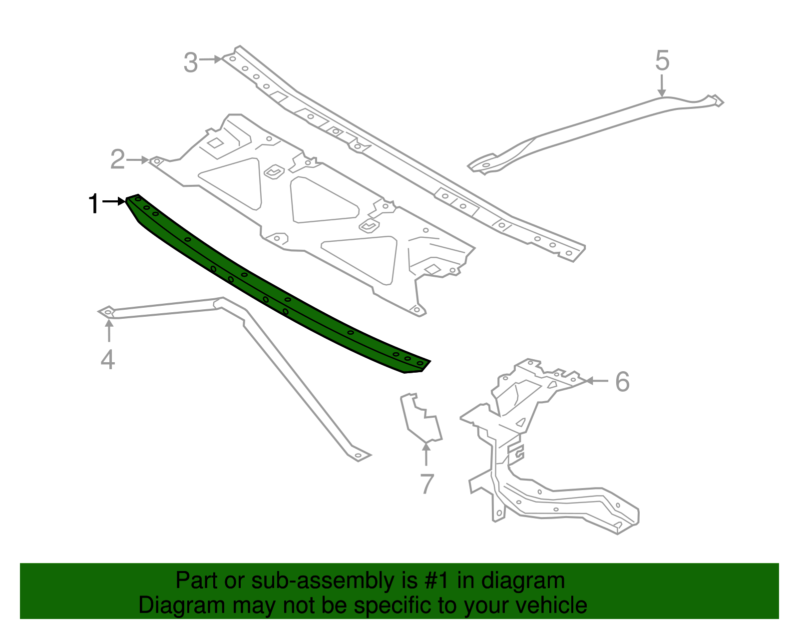 51647357209 - 2016-2025 BMW Upper Tie Bar (51-64-7-357-209) | BMW of ...