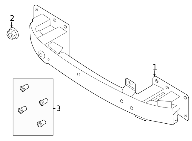 2021-2024 Ford Mustang Mach-E Bumper Impact Bar LJ9Z-17757-D | OEM ...