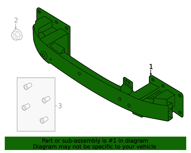 LJ9Z-17757-D - Bumper Impact Bar 2021-2024 Ford Mustang Mach-E | Ford ...