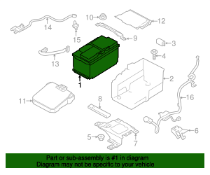 2013-2024 Ford Vehicle Battery BAGM-48H6-760 | OEM Parts Online