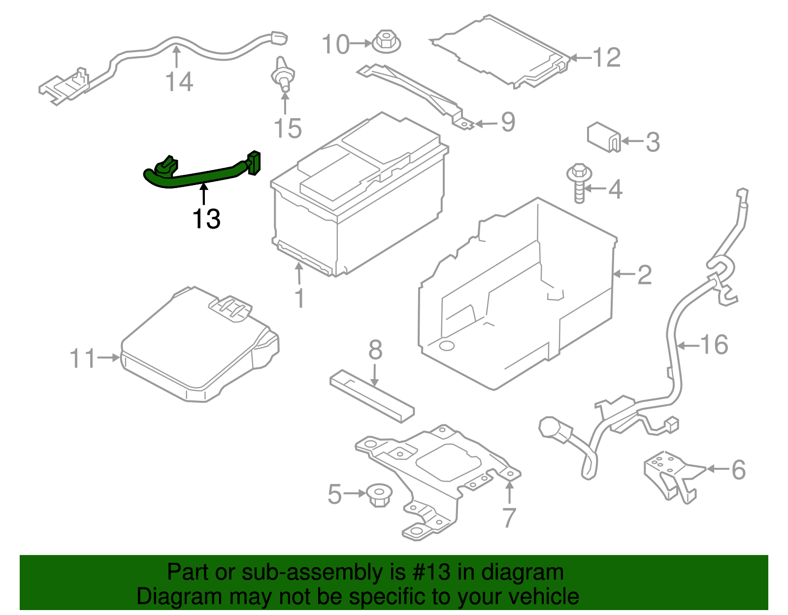 CV6Z-14300-A - 2012-2019 Ford - Positive Cable | My Ford Parts