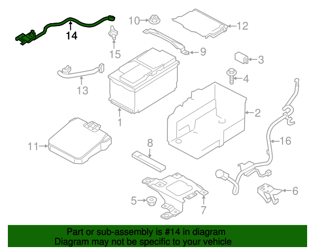 2012-2019 Ford Negative Cable f1fz10c679e | TascaParts.com