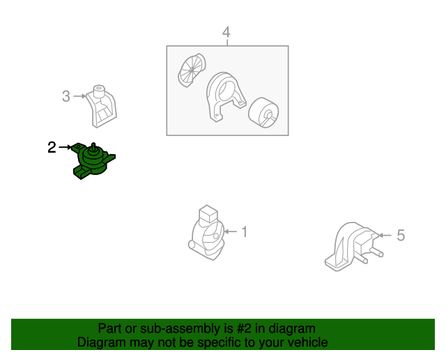 21810-2P100 - Engine Mount 2010-2012 Hyundai Santa Fe | AutoNationParts.com