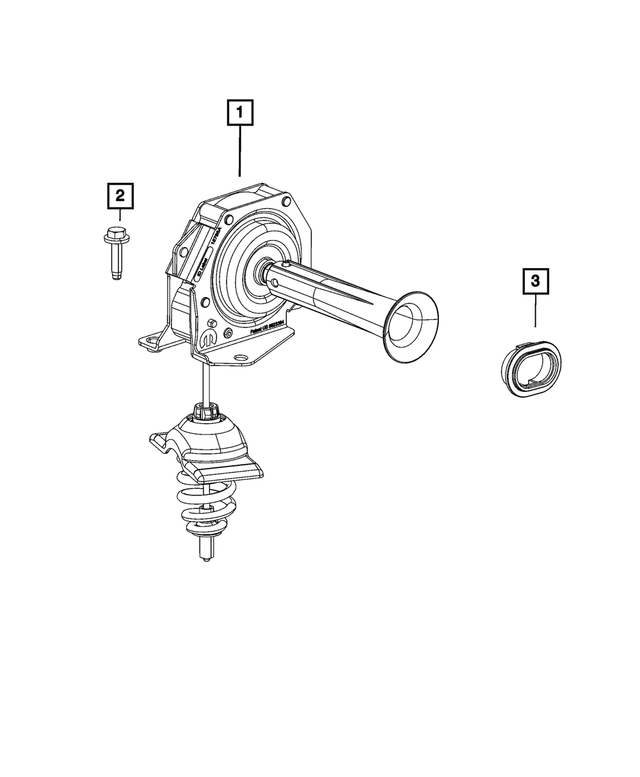 2020-2025 Jeep Gladiator Spare Tire Carrier Winch 68334771AB | Mopar eStore